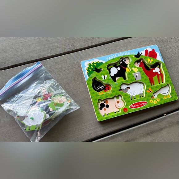 Melissa & Doug | Toys | Melissa Doug Wooden Farm Puzzle | Poshmark